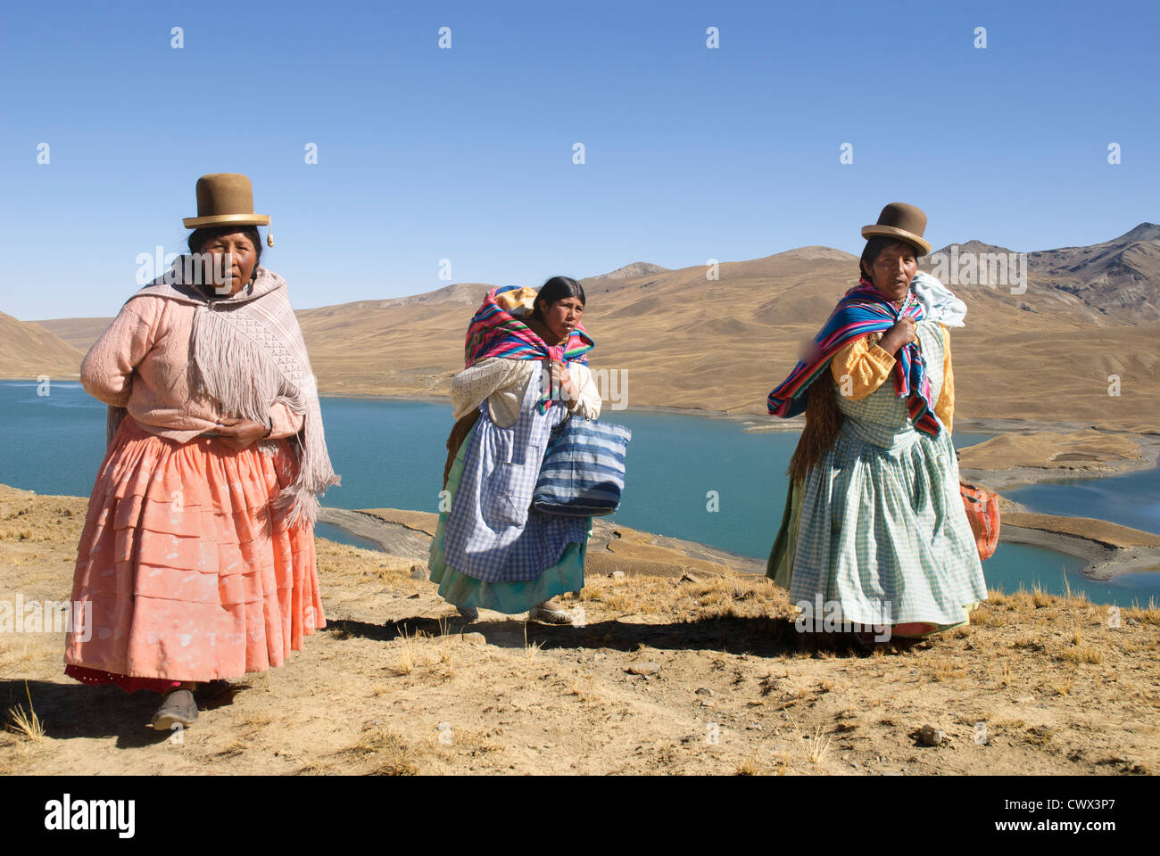 Women bolivian traditional dress hi-res stock photography and images ...