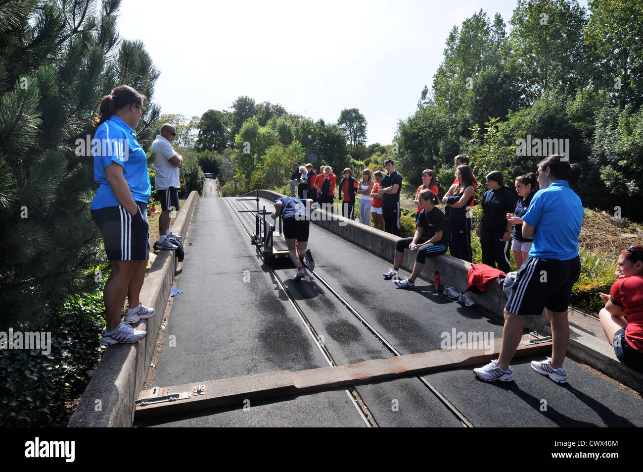 The bobsleigh push-start practice track at the University of Bath ...