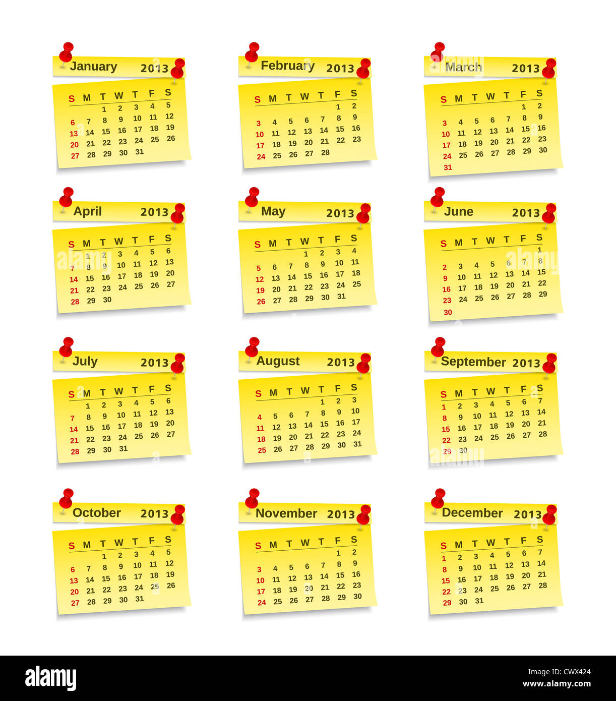 Classic calendar Cut Out Stock Images & Pictures - Alamy