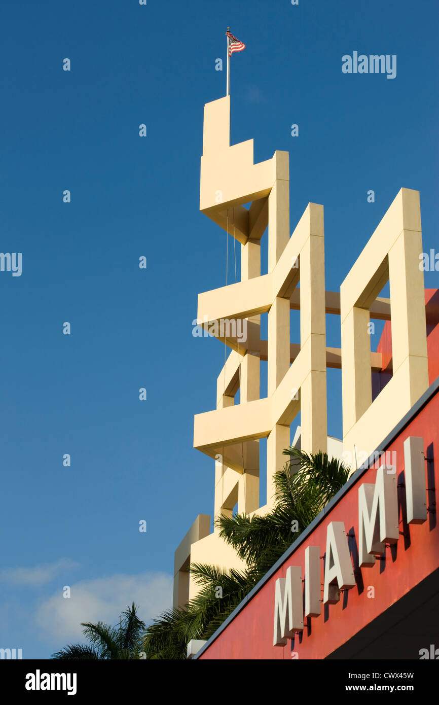 MIAMI SIGN MIAMI BEACH CONVENTION CENTER MIAMI BEACH FLORIDA USA Stock ...