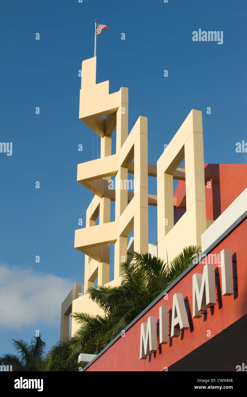 MIAMI SIGN MIAMI BEACH CONVENTION CENTER MIAMI BEACH FLORIDA USA Stock ...