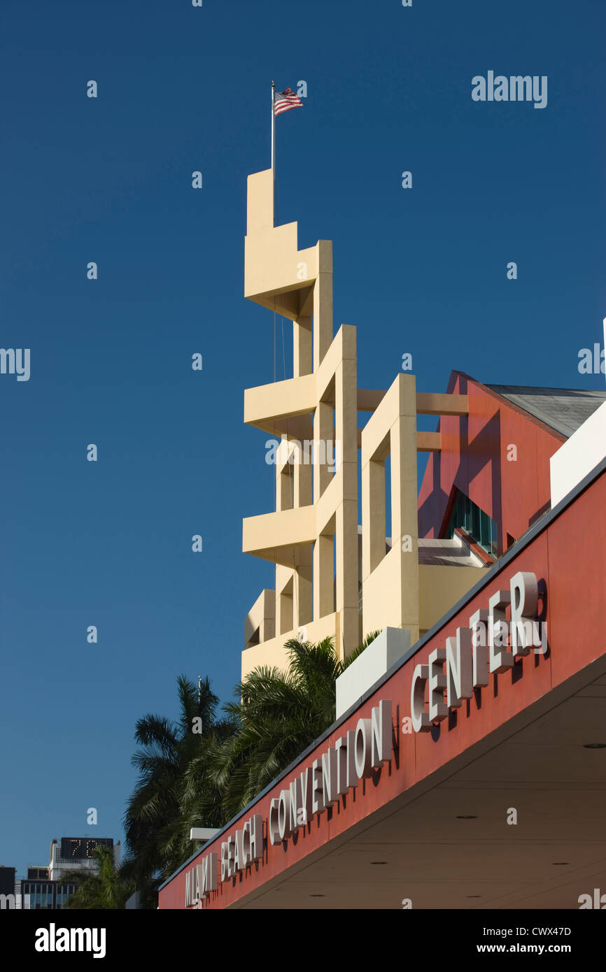 MIAMI BEACH CONVENTION CENTER SIGN MIAMI BEACH FLORIDA USA Stock Photo ...