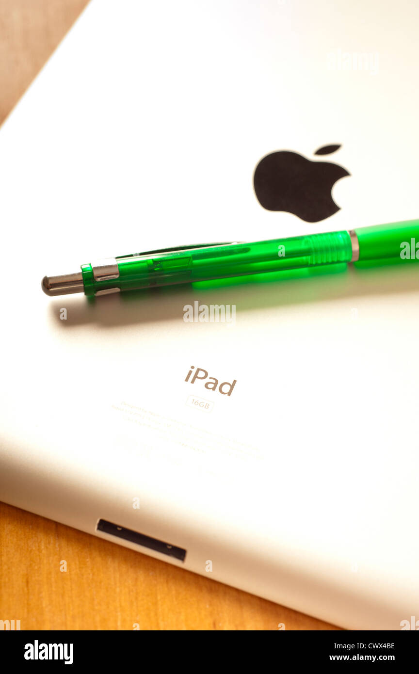 iPad tablet back and pen Stock Photo - Alamy