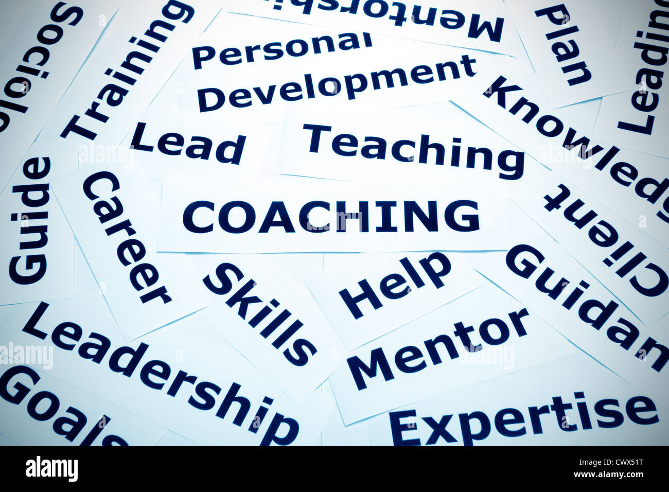 Coaching concept with vignetting effect Stock Photo - Alamy