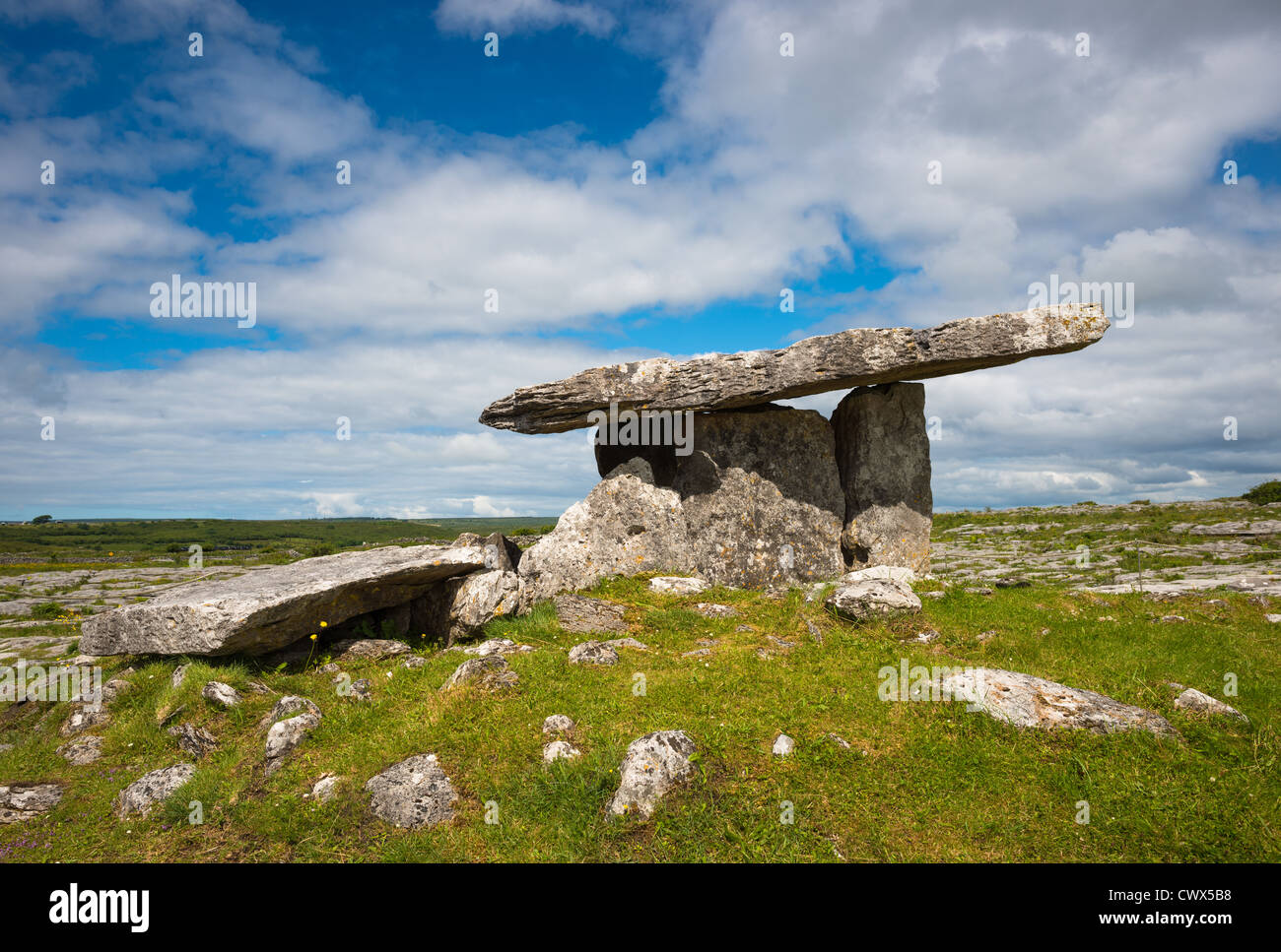 Poulnabrone dolmen in the Burren area of County Clare, Republic of ...