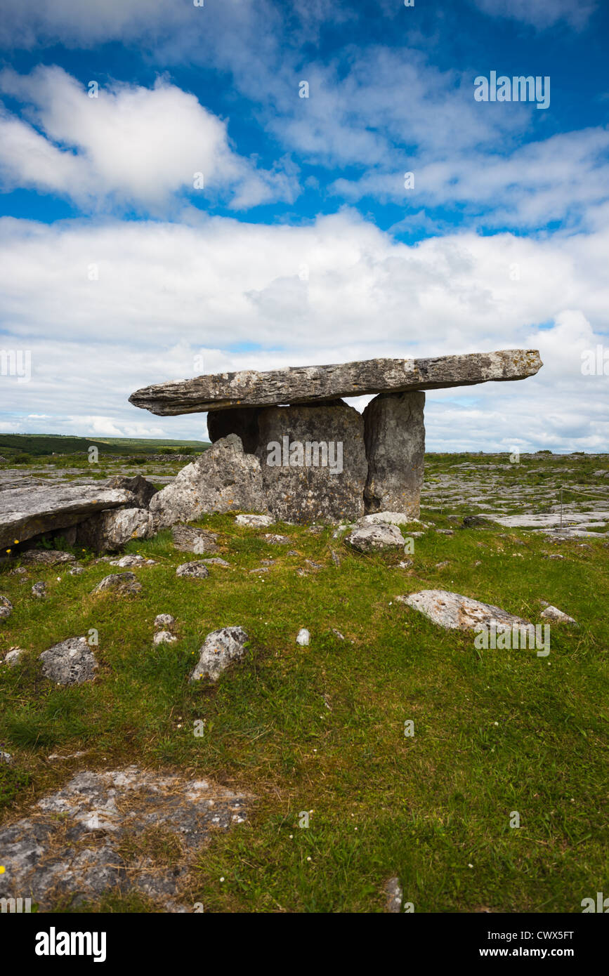 Poulnabrone dolmen in the Burren area of County Clare, Republic of ...