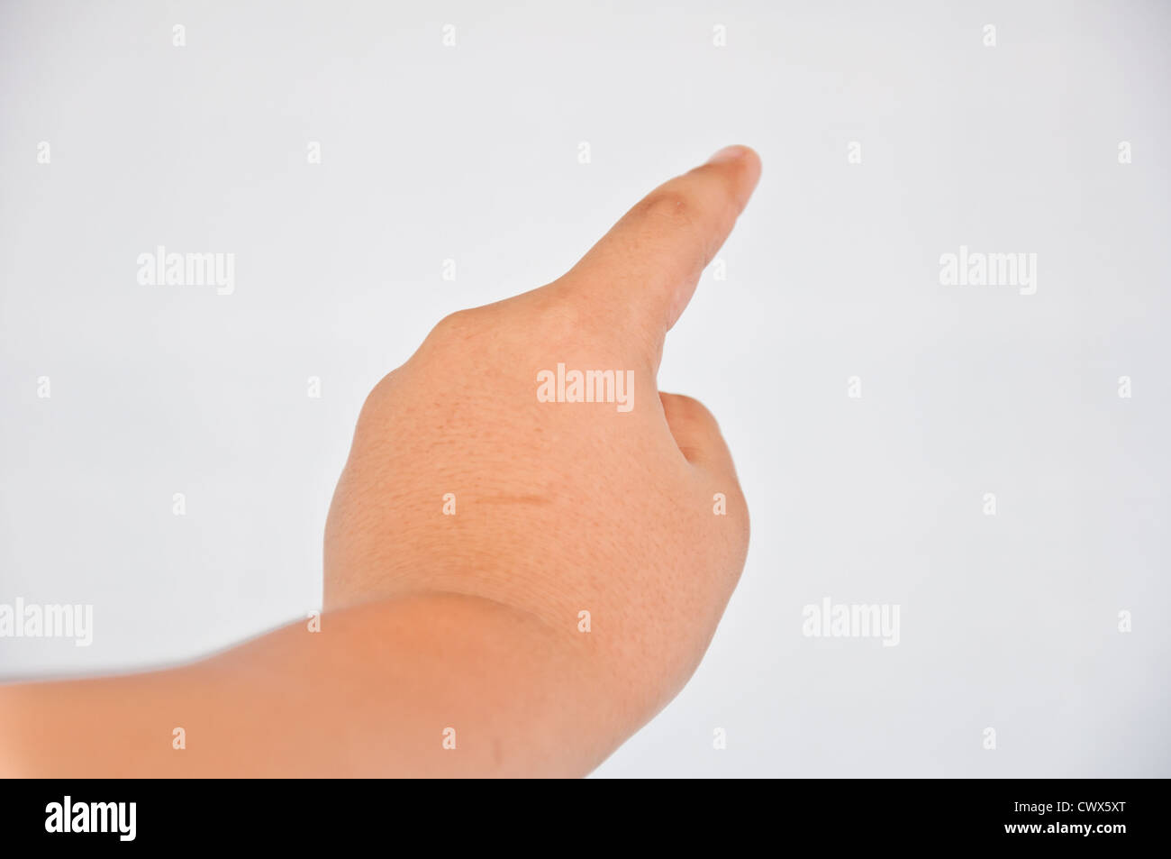 point finger from children hand Stock Photo - Alamy