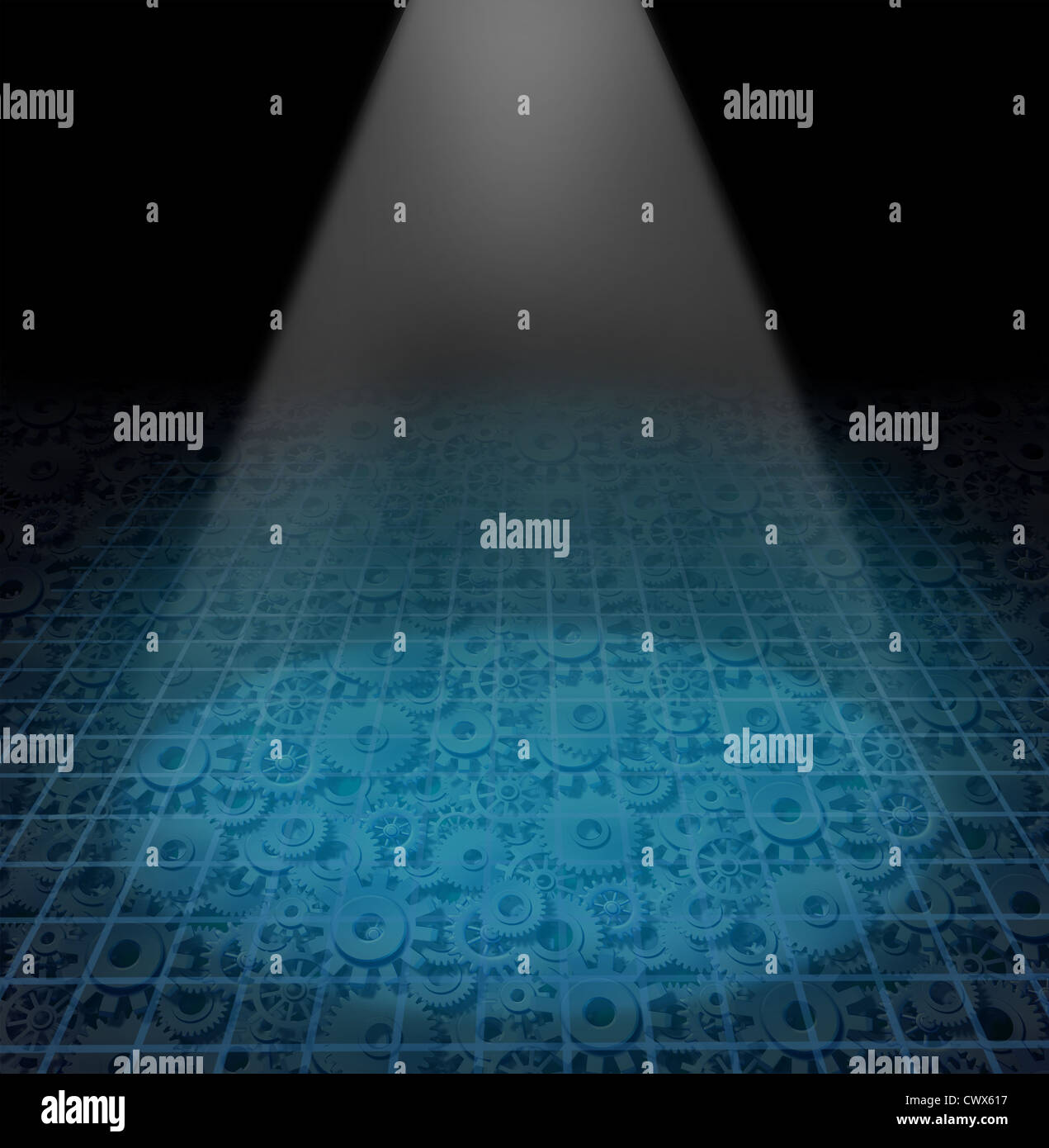 Industrial manufacturing featured background showing a spot light ...