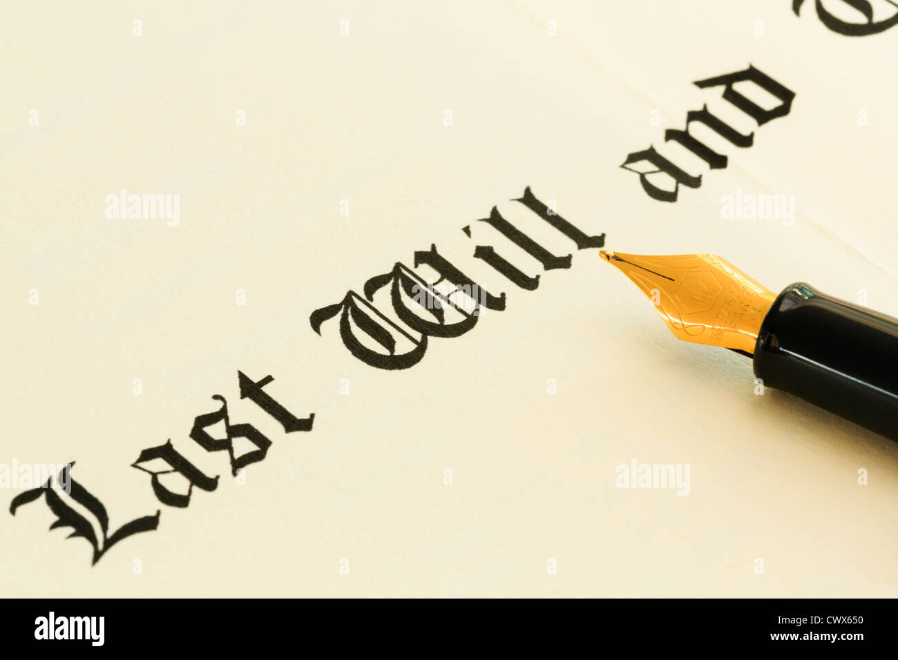 Last will and testament hi-res stock photography and images - Alamy