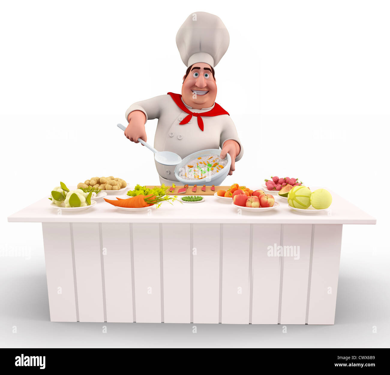 chef is cooking various dishes Stock Photo - Alamy