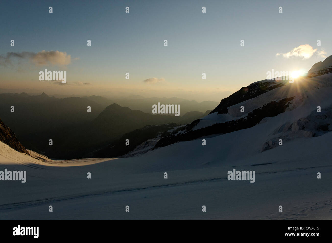A sunrise in the Bernina Alps Stock Photo - Alamy