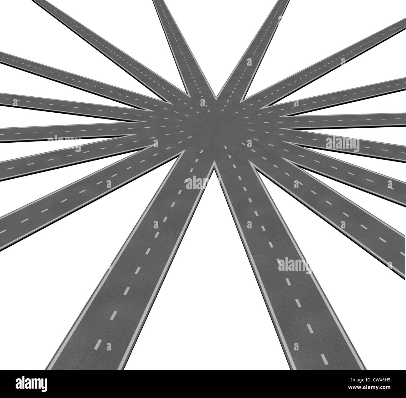 Business team connection symbol represented by a network of roads and ...