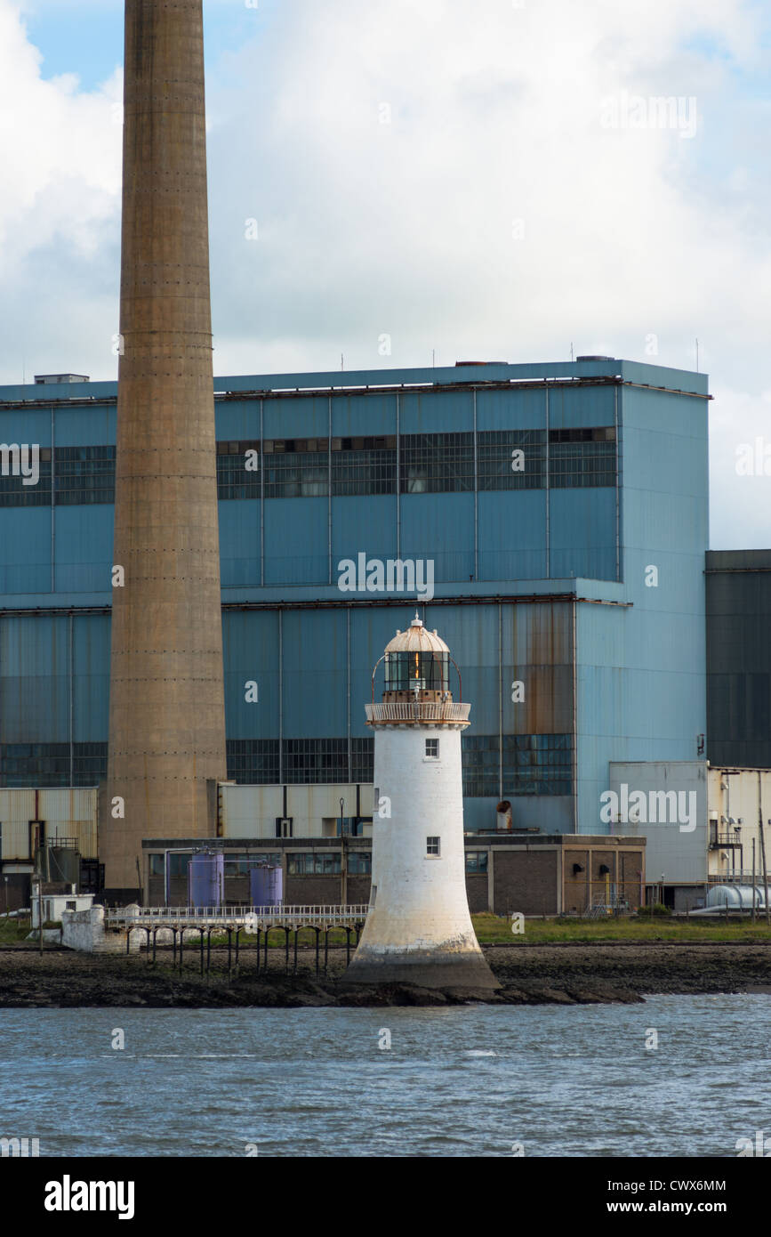 Tarbert Power Station on the River Shannon Estuary, County Kerry ...