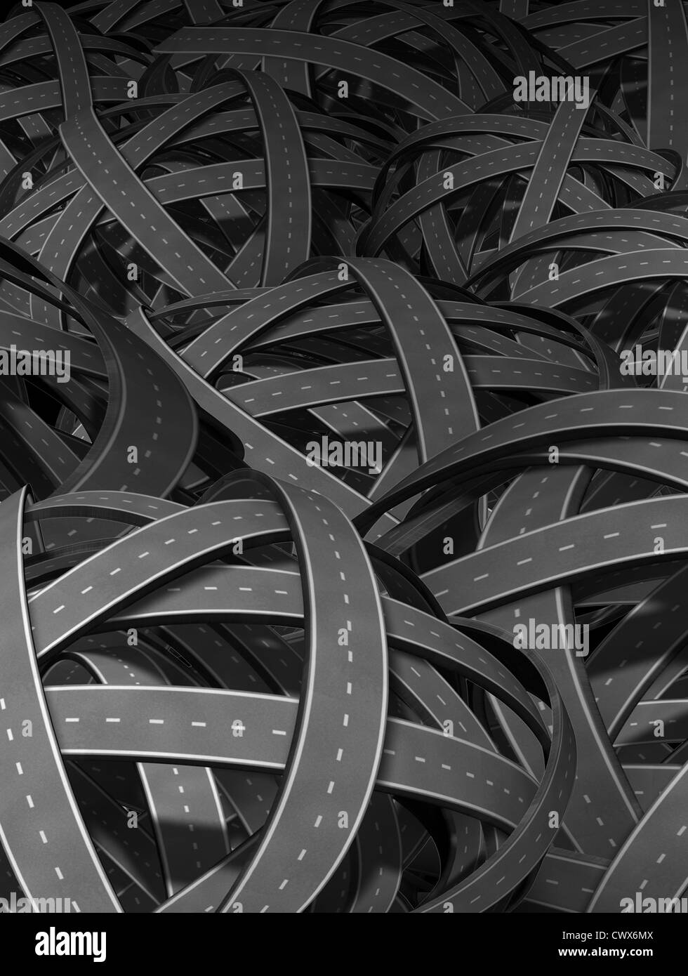 Lost and confused direction going nowhere in business and life symbol ...