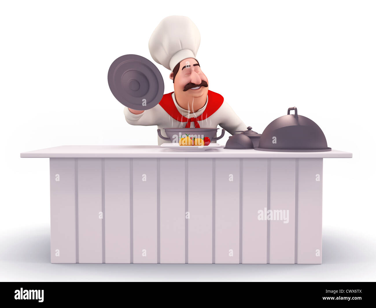 chef is cooking various dishes Stock Photo - Alamy