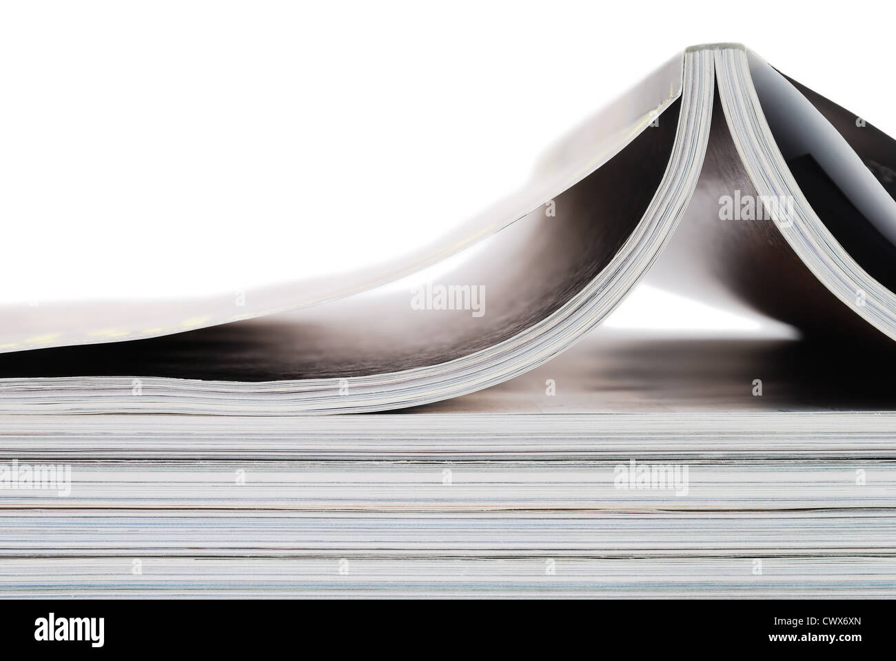 Magazines isolated on white background Stock Photo - Alamy