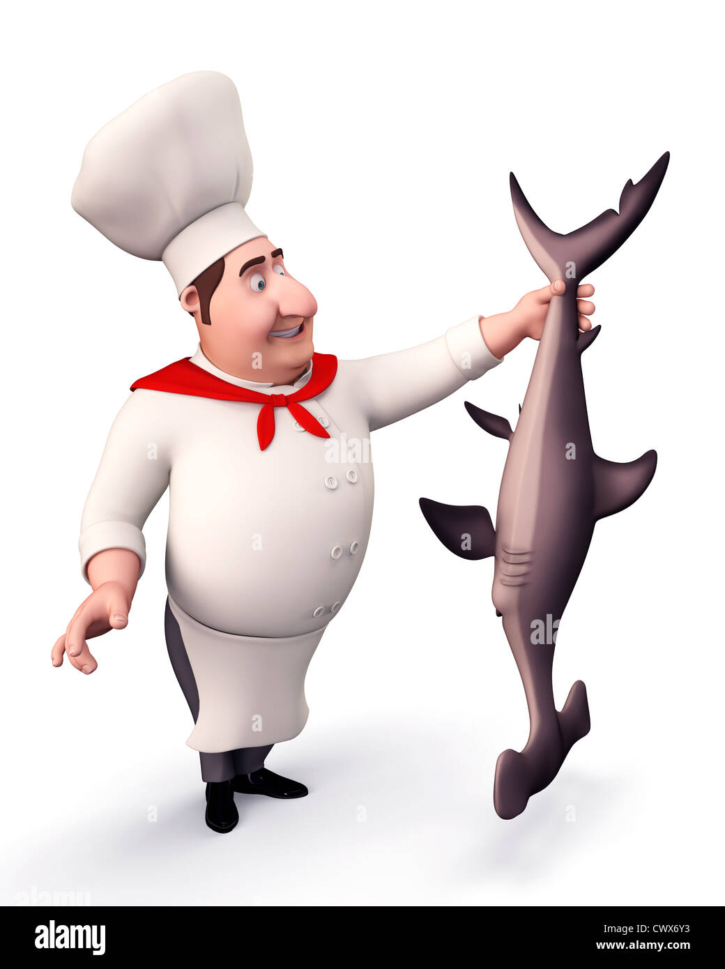 chef with fish Stock Photo - Alamy