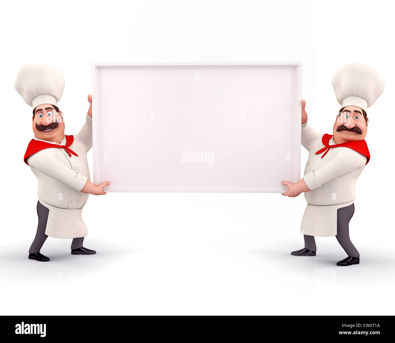 chef with sign Stock Photo - Alamy