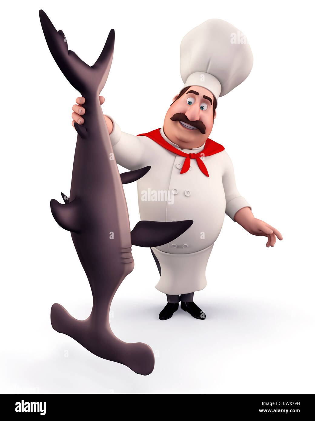 chef with fish Stock Photo - Alamy