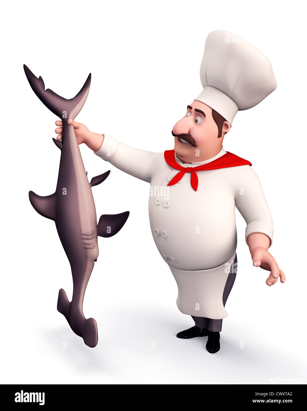 chef with fish Stock Photo - Alamy