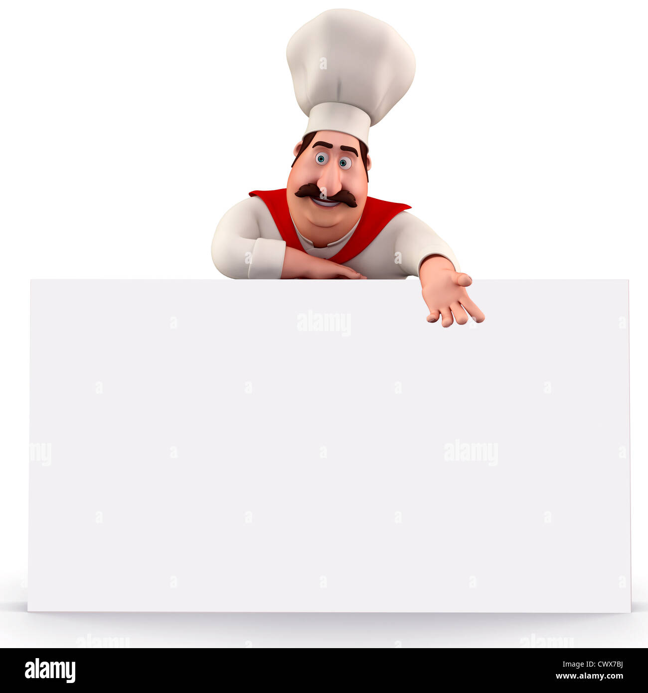 chef with sign Stock Photo - Alamy