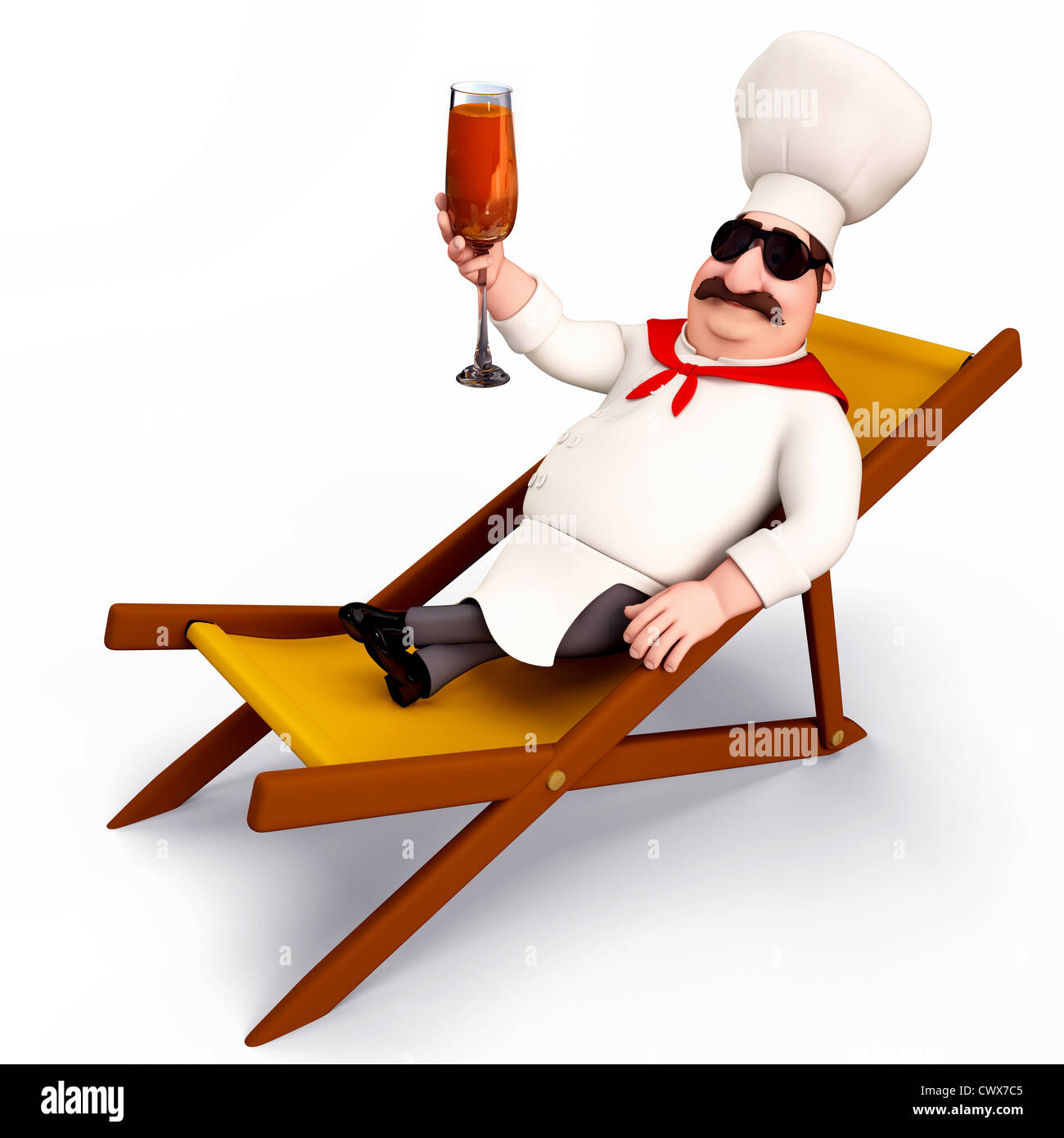 happy chef with beer bottle Stock Photo - Alamy