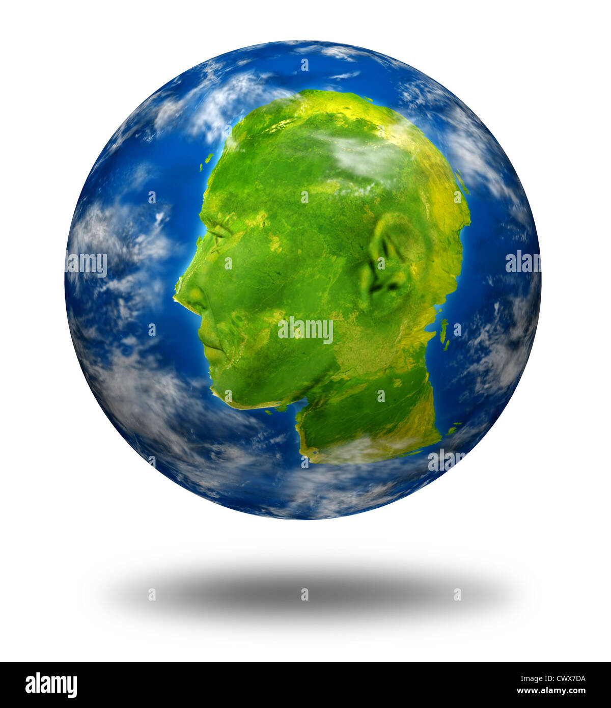 Interactive global communications leader concept with a planet Earth ...