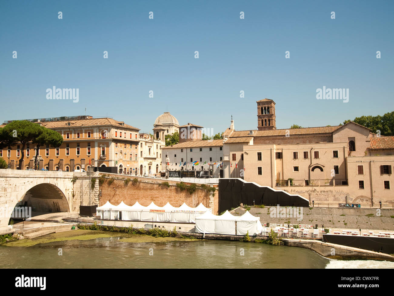 Rome, Italy - View of the Isola Tiberina Stock Photo - Alamy