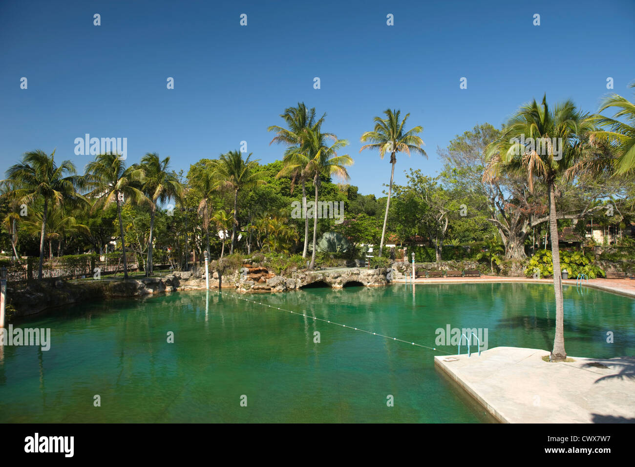 VENETIAN POOL MUNICIPAL SWIMMING POOL CORAL GABLES MIAMI FLORIDA USA ...