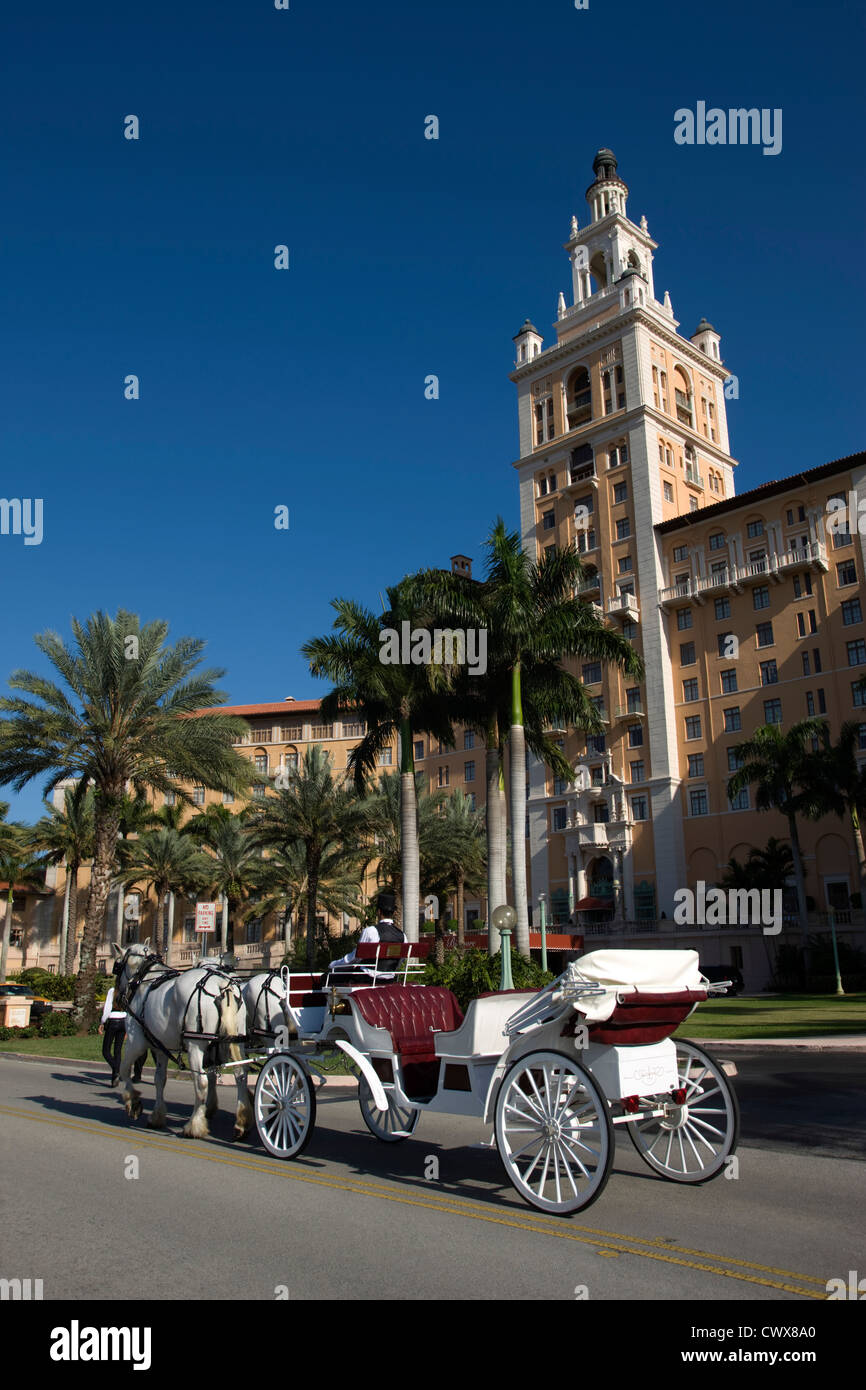 WHITE HORSE DRAWN CARRIAGE HISTORIC BILTMORE HOTEL (©SHULTZE & WEAVER ...