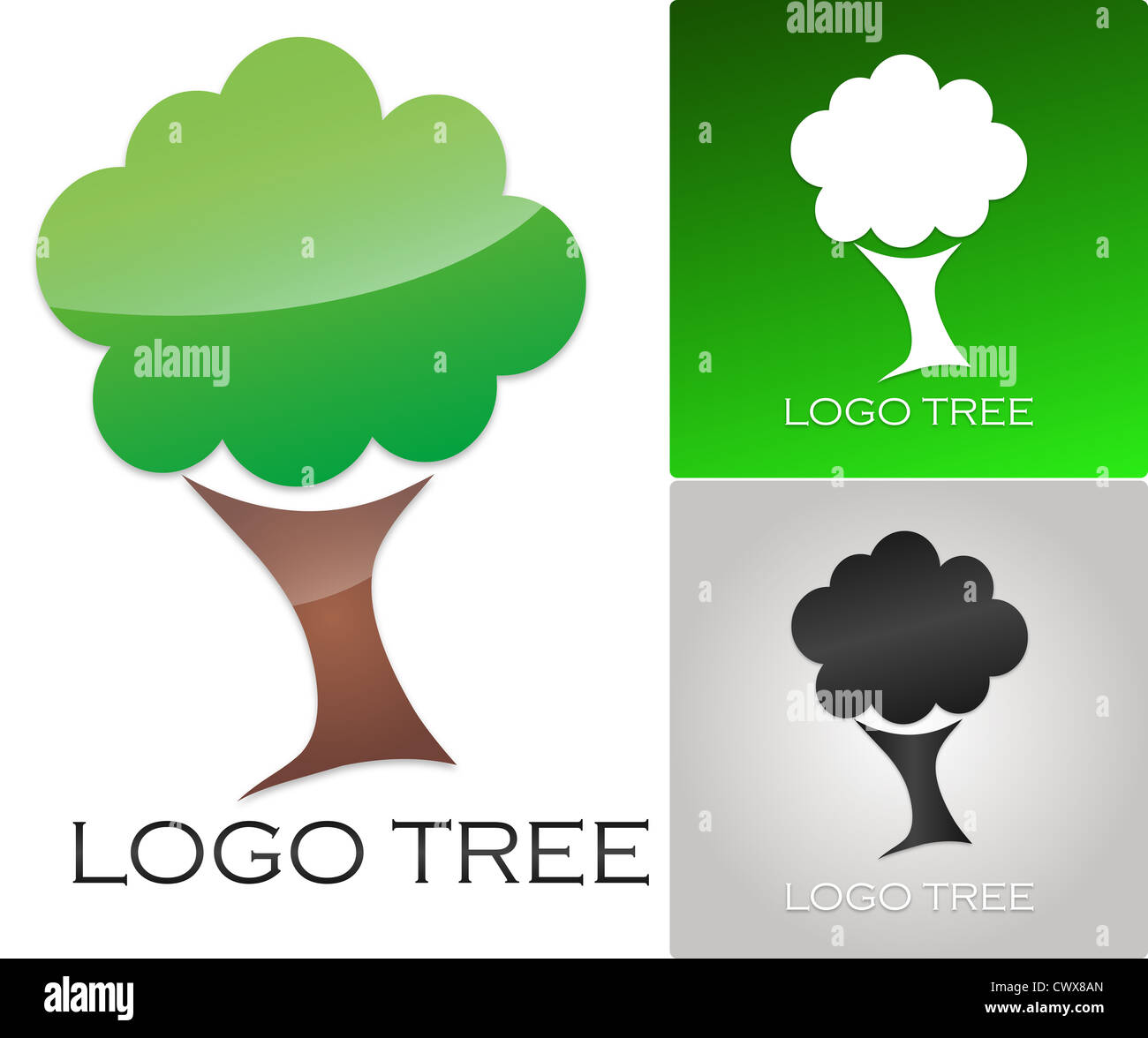 Company logo Tree Template Stock Photo - Alamy