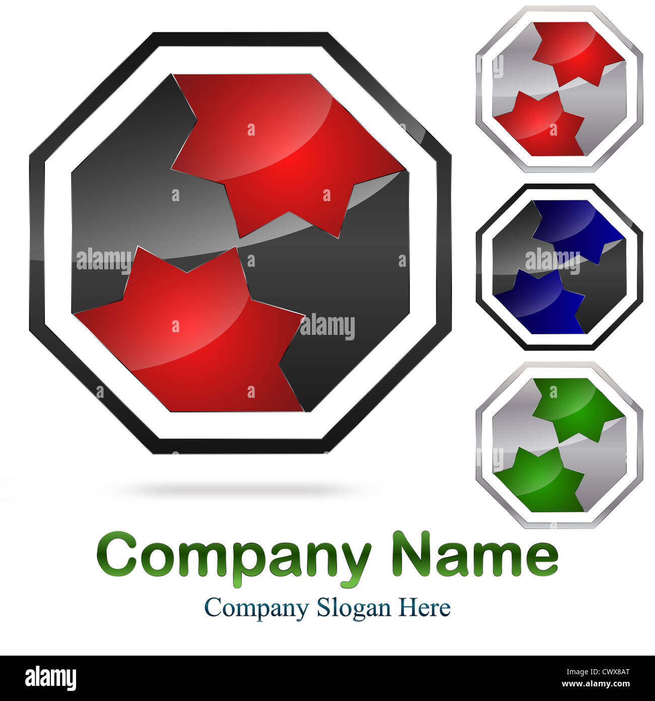 Set of abstract company logos Stock Photo - Alamy
