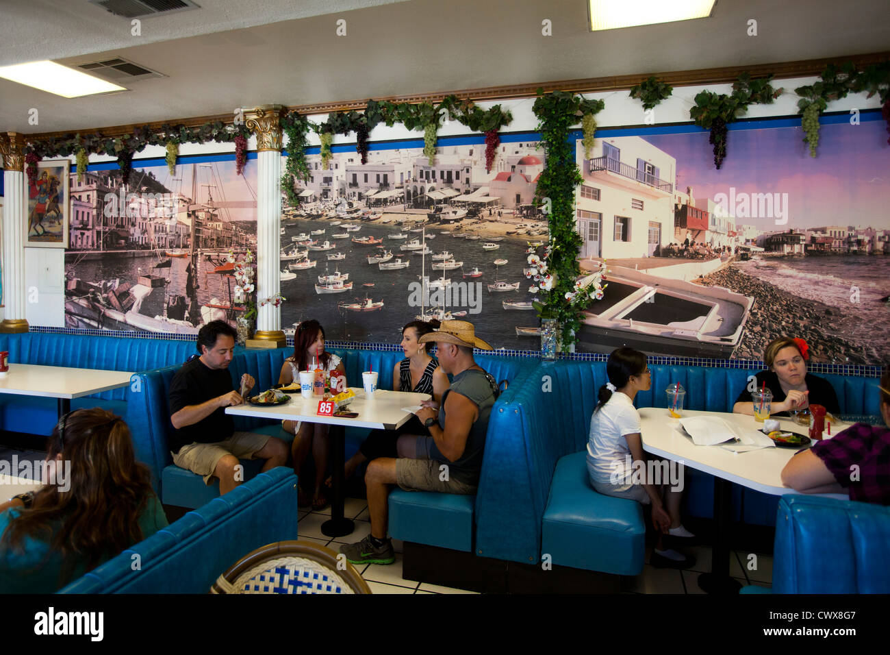 Mad Greek Restaurant, Baker, California, United States of America Stock ...