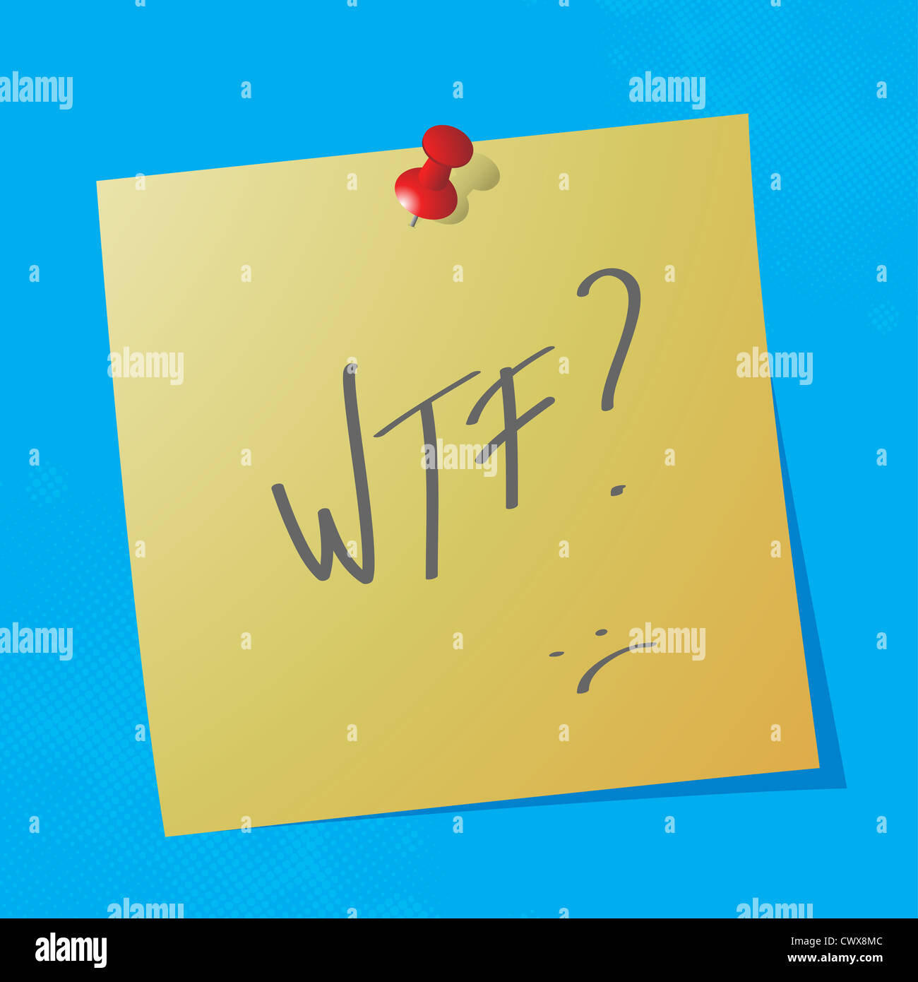 wtf handwritten acronym message on sticky paper Stock Photo - Alamy