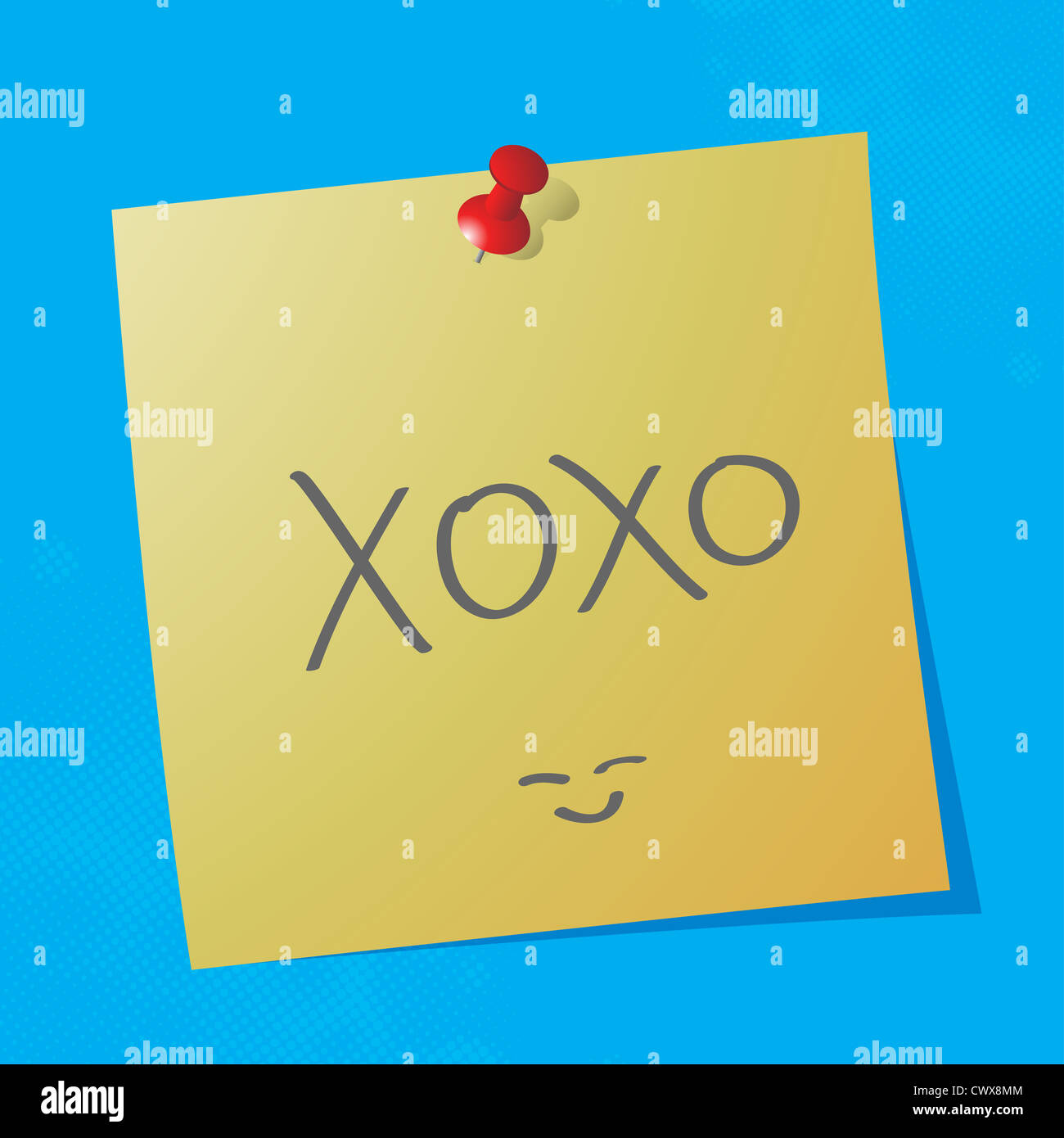 xoxo handwritten acronym message on sticky paper Stock Photo - Alamy