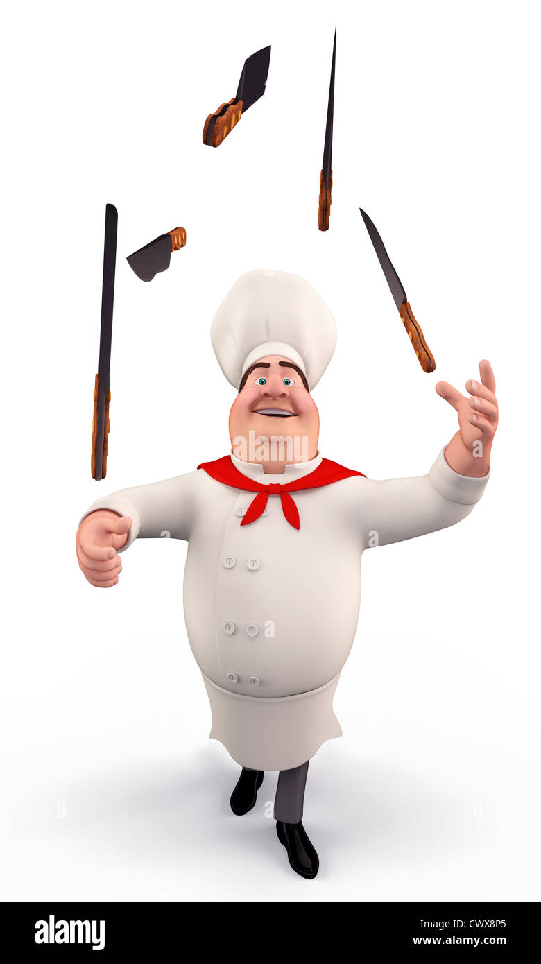 chef with knife Stock Photo - Alamy