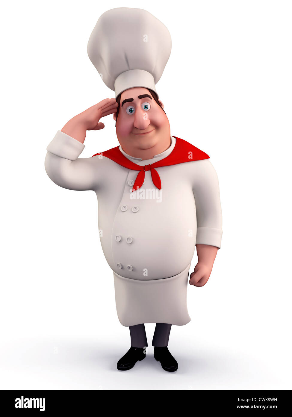 chef with salute Stock Photo - Alamy