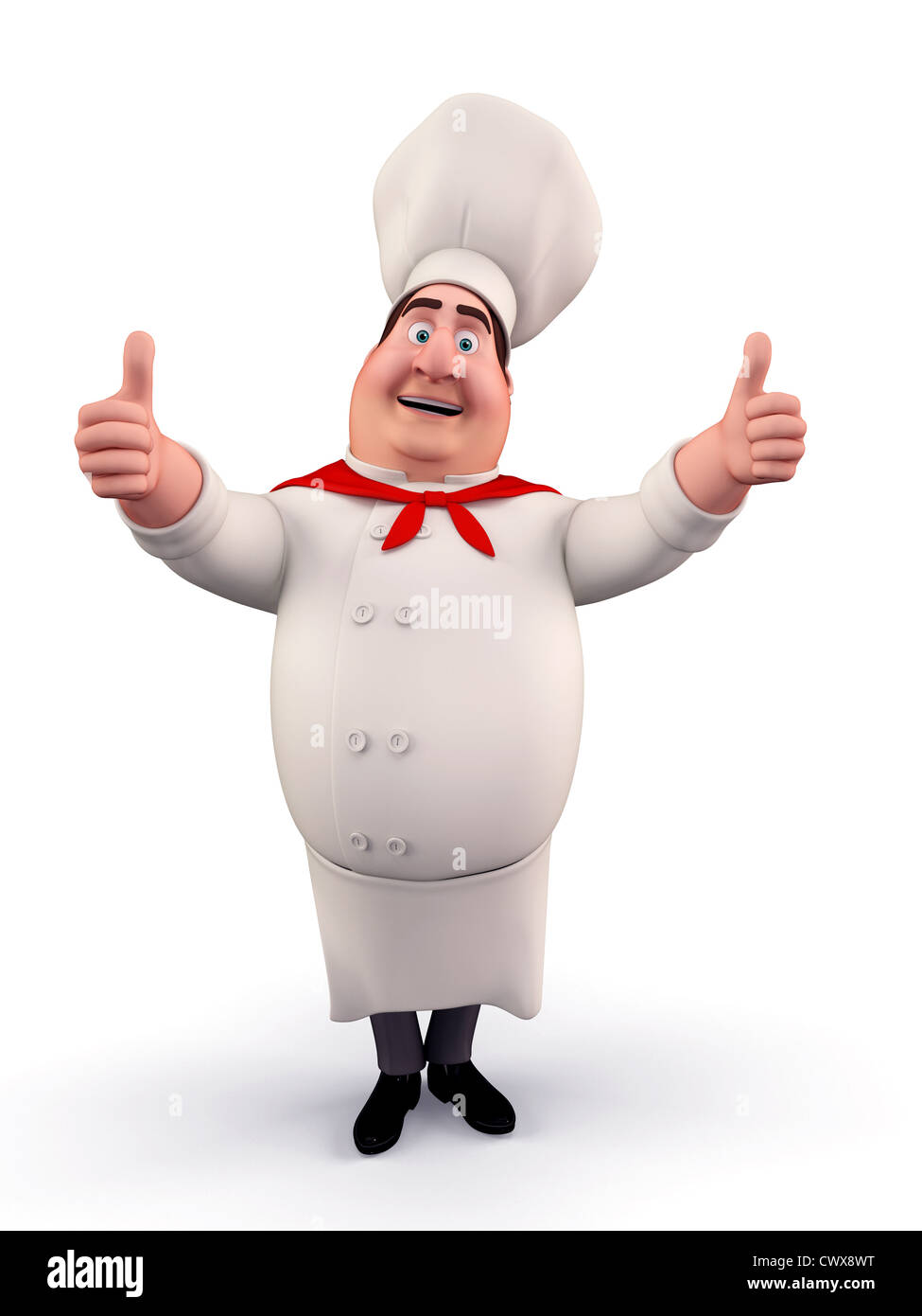 chef with best of luck sign Stock Photo - Alamy