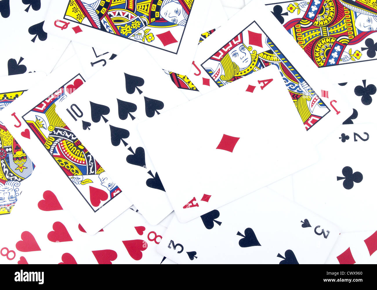 Playing cards - abstract gambling background Stock Photo - Alamy