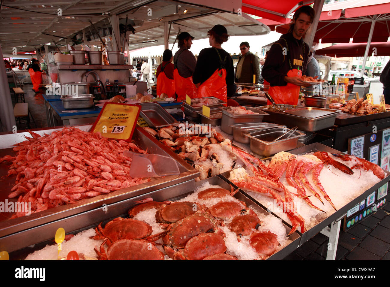 The fish market, Bergen, Norway Stock Photo - Alamy