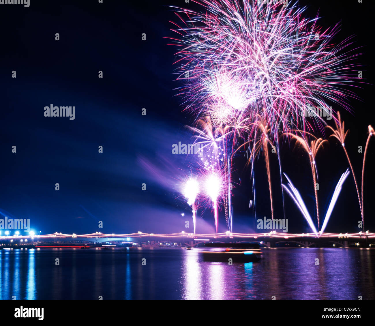 A fantastic fourth of July at Tempe Town Lake, Arizona Stock Photo - Alamy