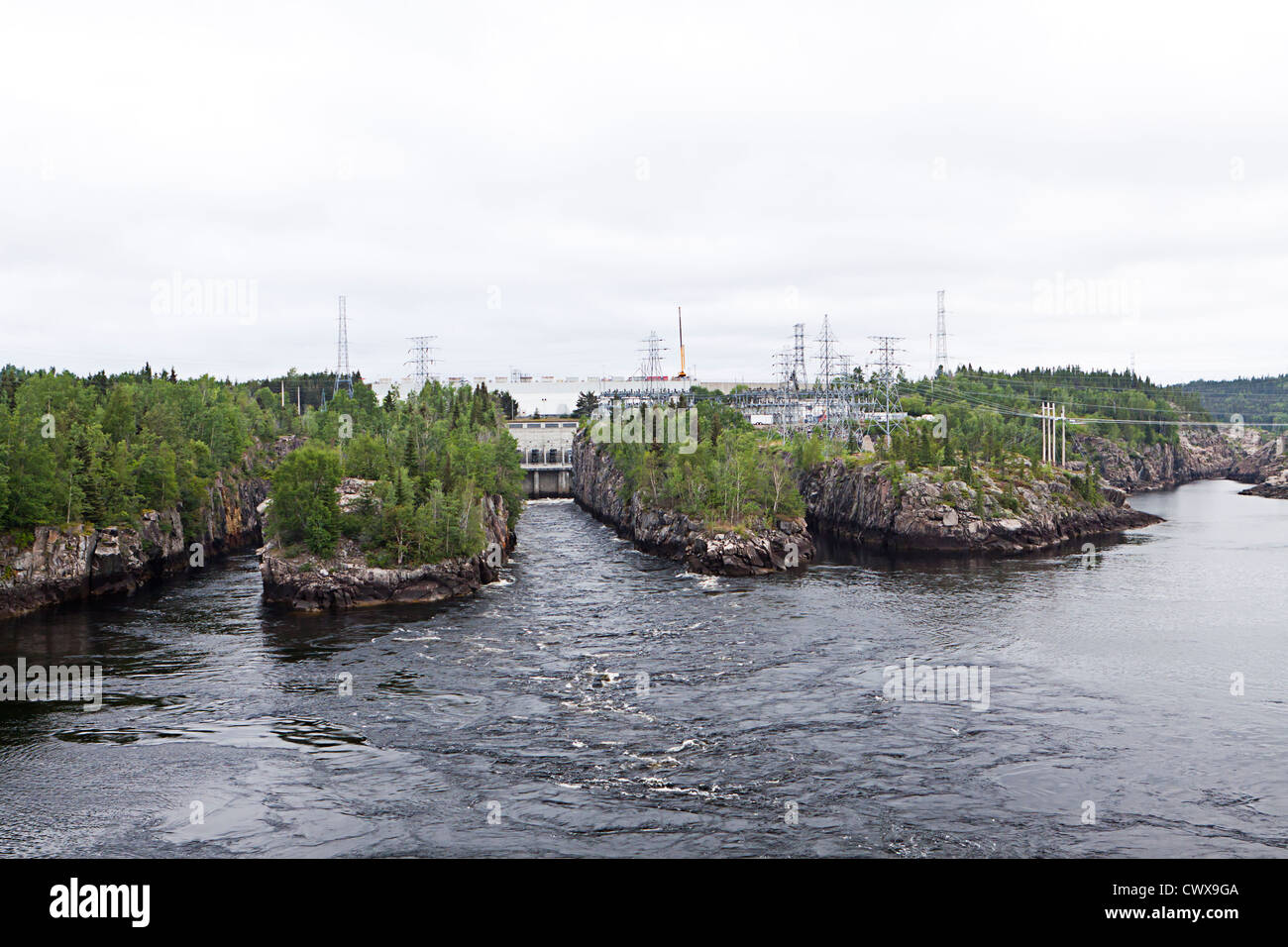 Manic-1, hydroelectric power station and dam Stock Photo - Alamy