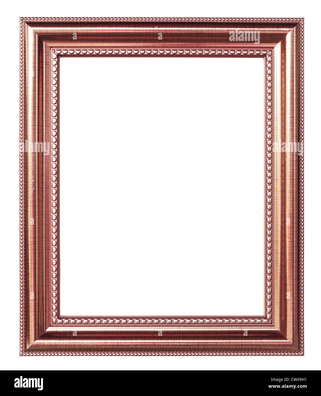 copper picture frame on white background Stock Photo - Alamy