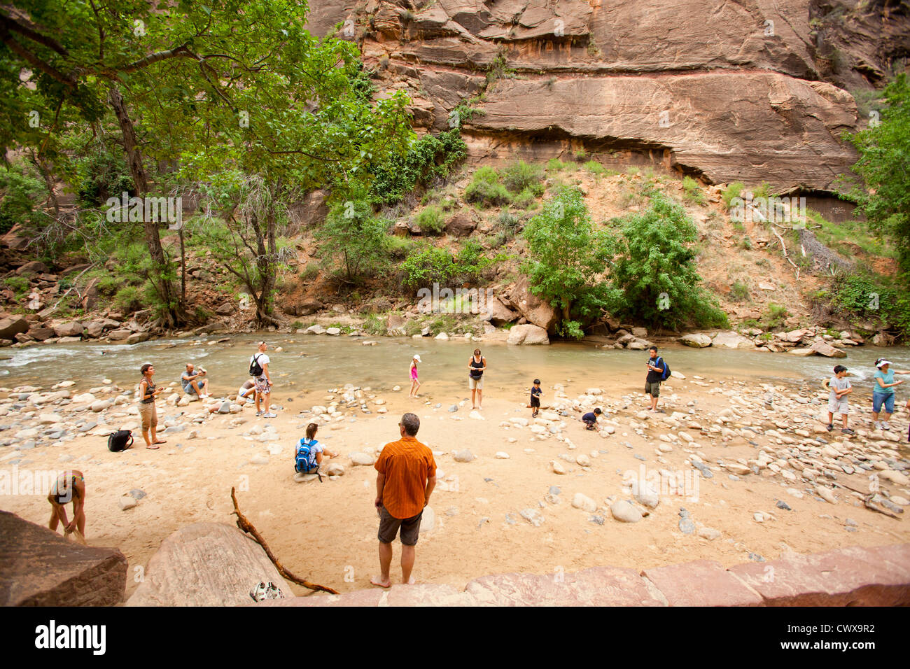 Entrance to The Narrows, Zion Canyon National Park, Utah, United States ...