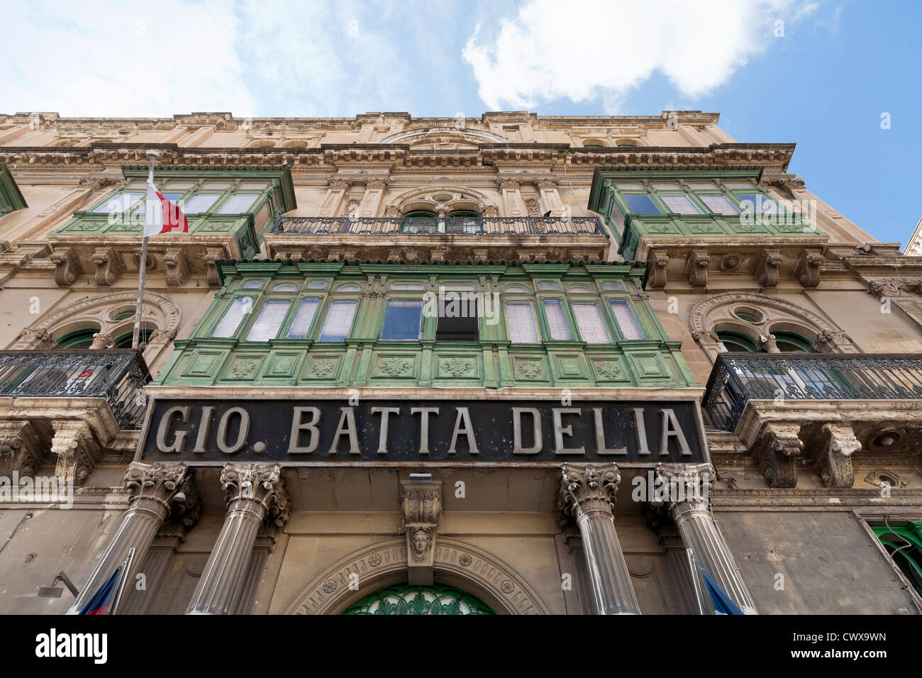 Architecture in the city of Valletta, Island of Malta Mediterranean Sea ...