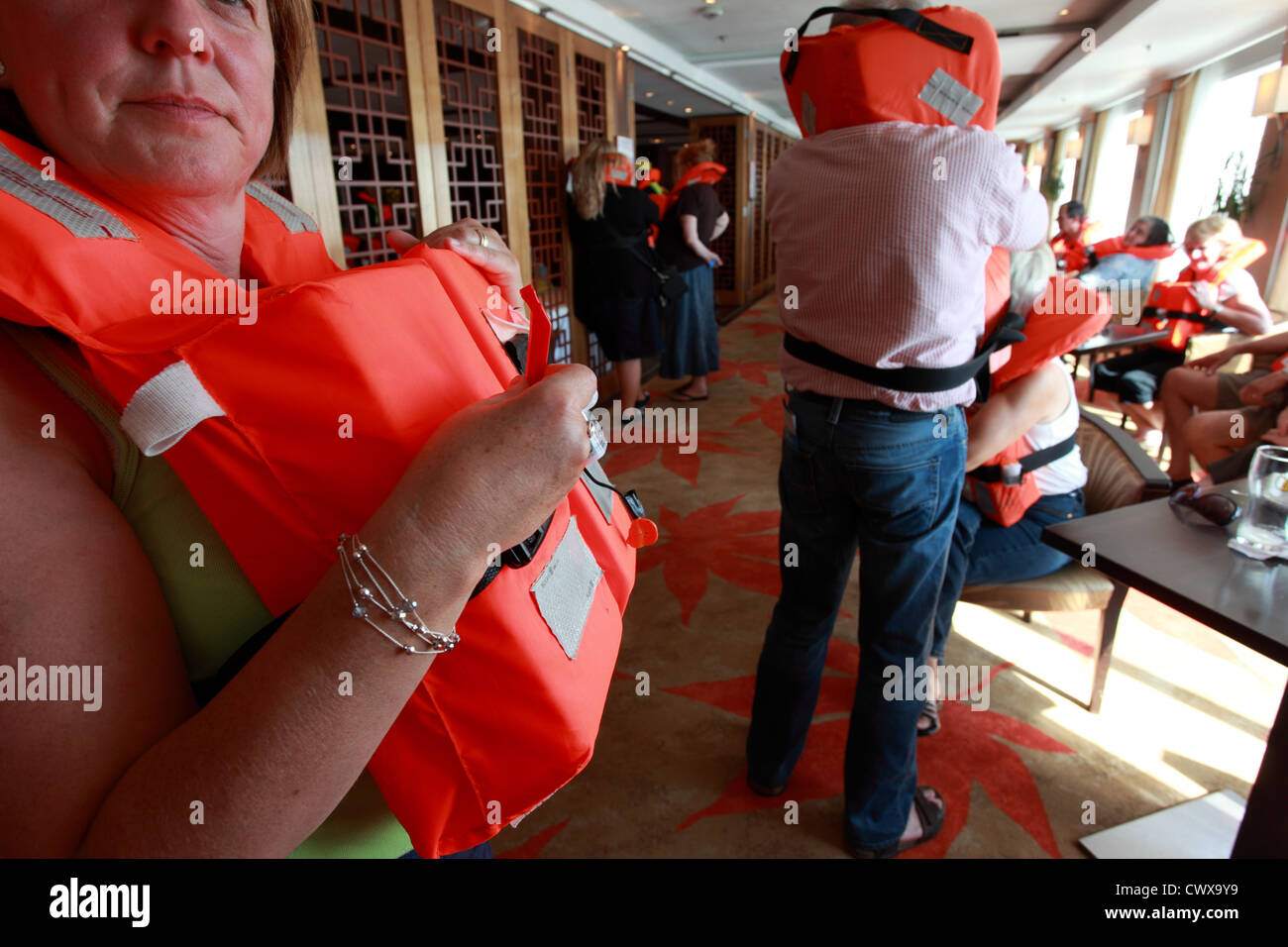 Life jacket and cruise ship hi-res stock photography and images - Alamy