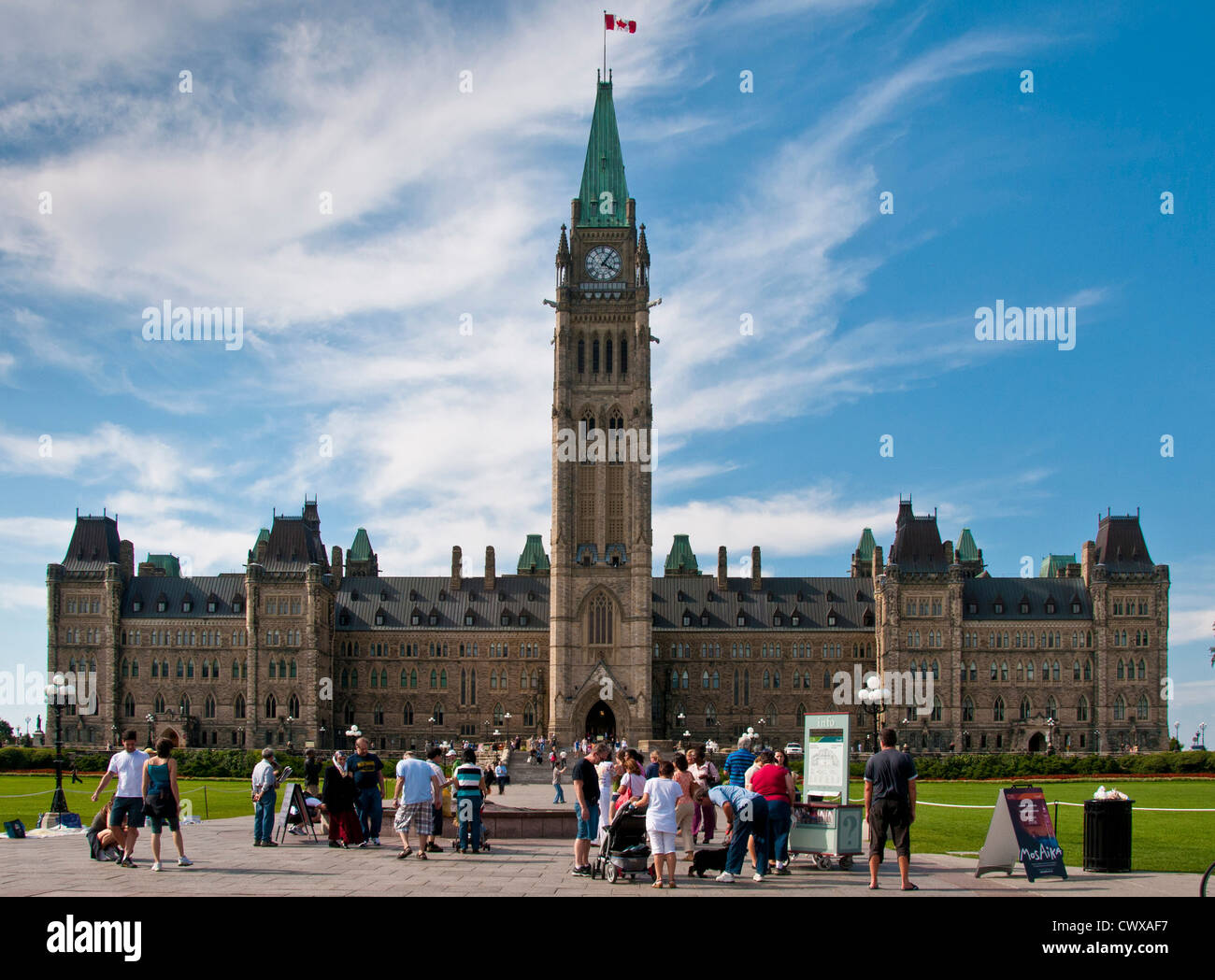 Centre block of the canadian parliament buildings hi-res stock ...