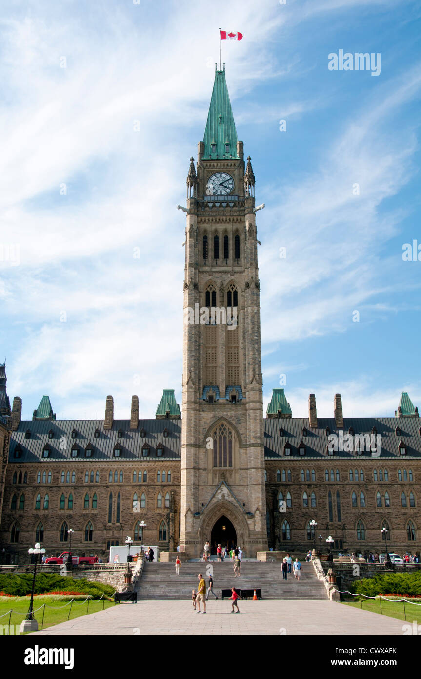 The Centre Block Peace Tower, main building of the Canadian ...