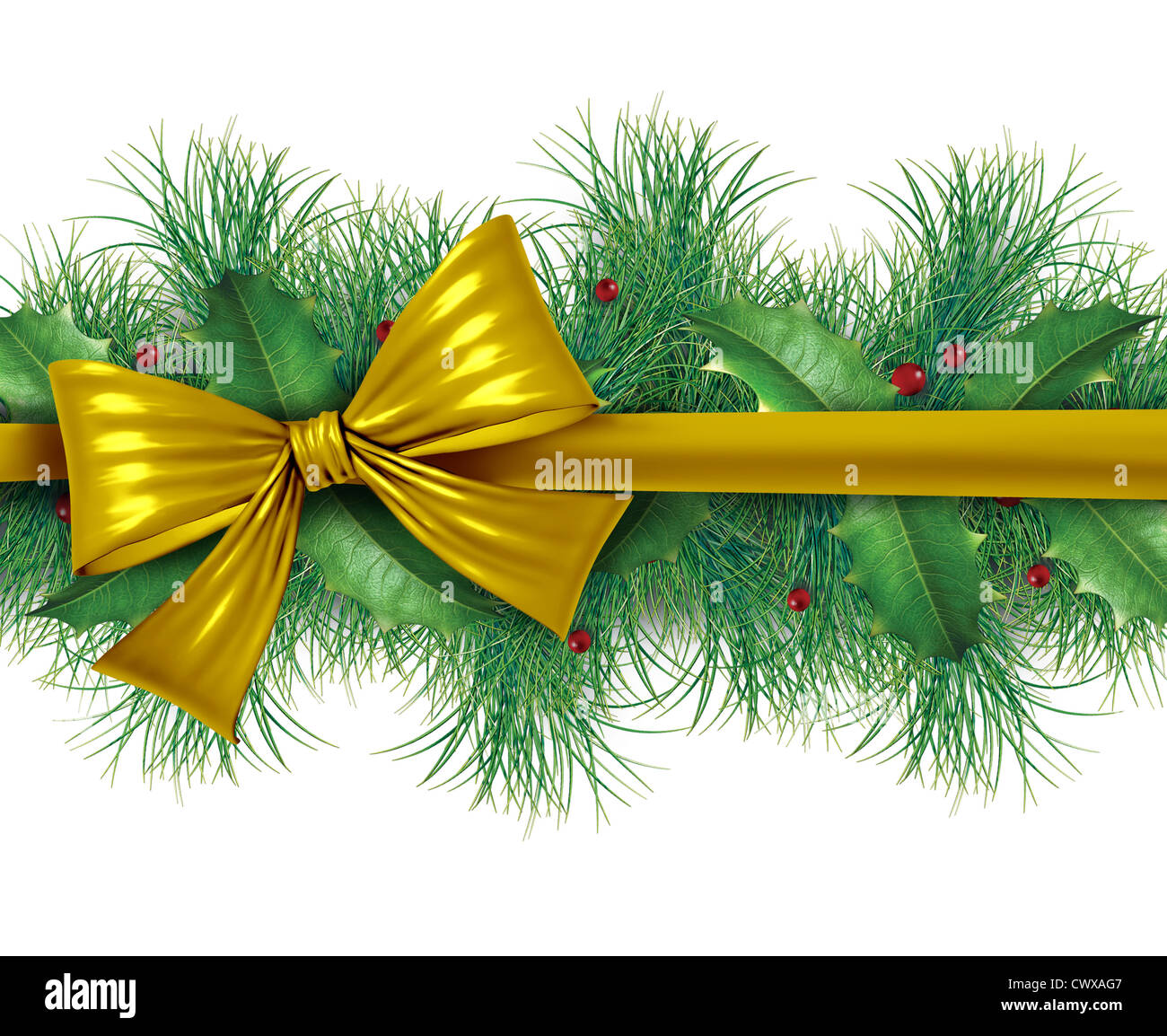 Red christmas border holly hi-res stock photography and images - Alamy