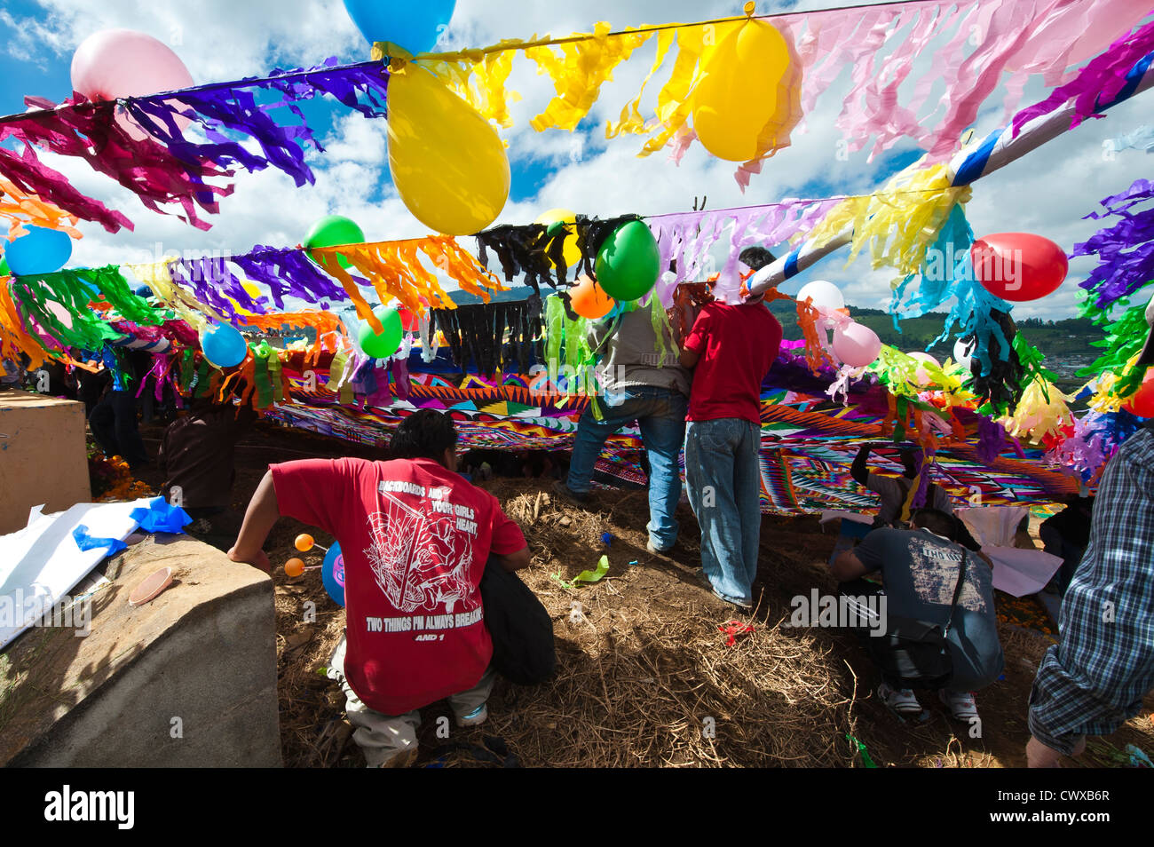 Kites or barriletes, Day Of The Dead, Dia de los Muertos, ceremony in ...